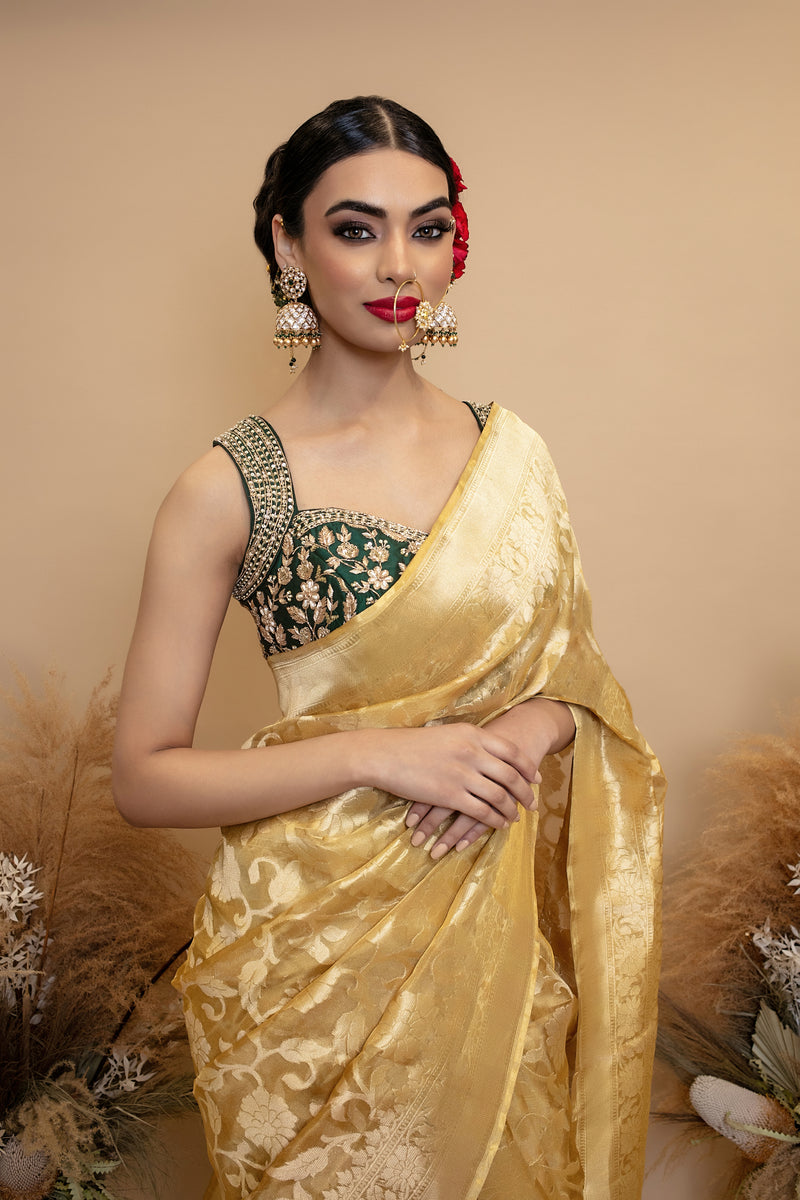 Signature Sada Tissue Silk Sari SS013 – Anjla Saris